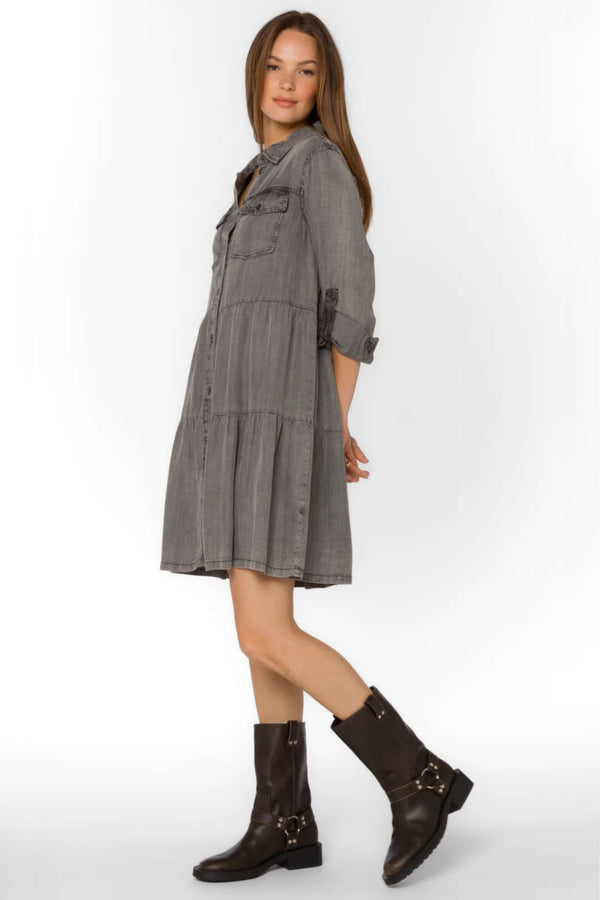 Bree Tab Sleeve Dress - Indigo Bay