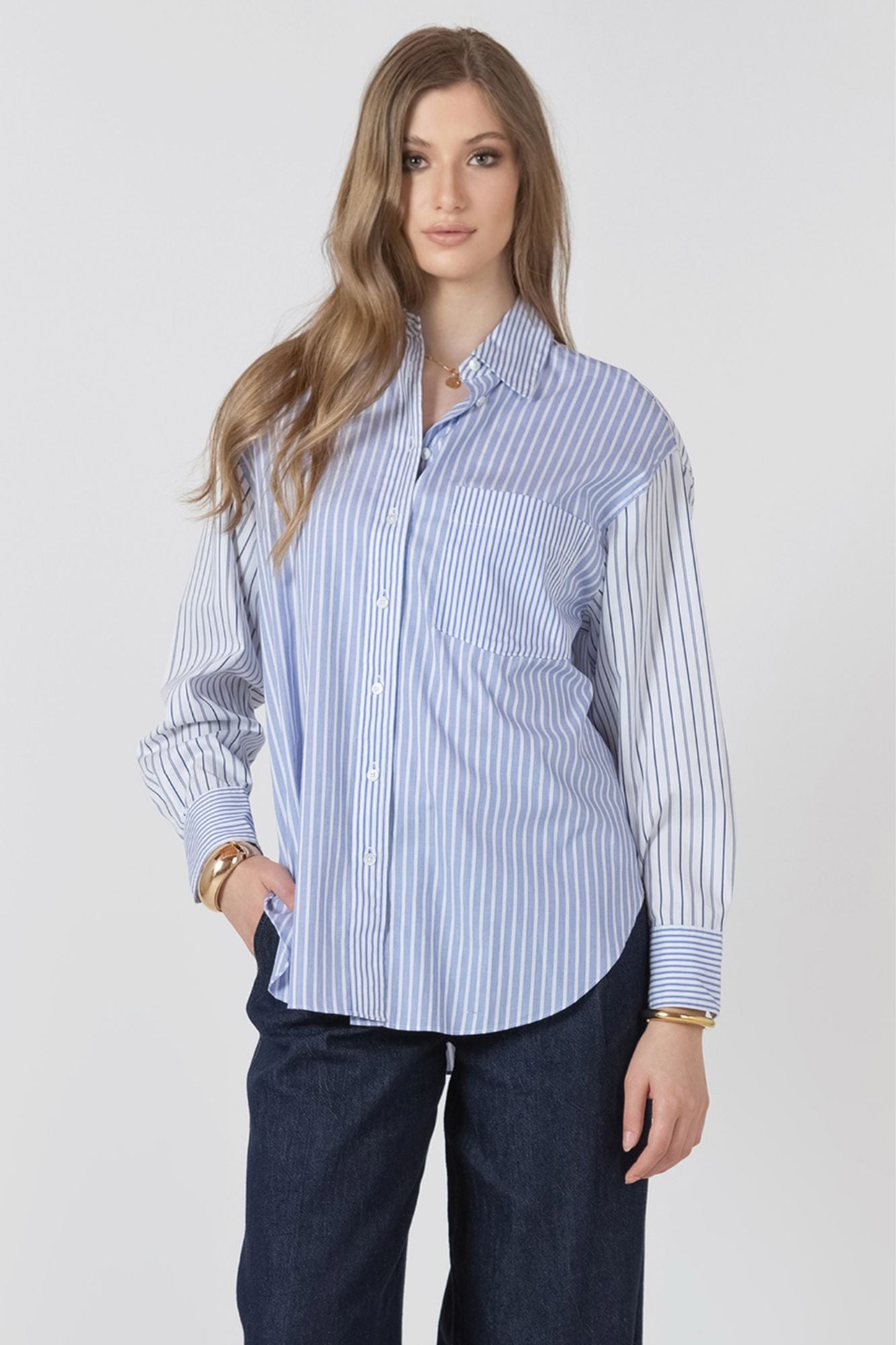 Button Front Shirt - Indigo Bay