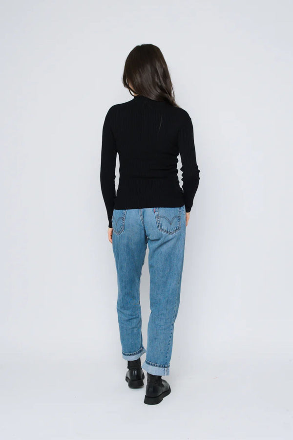 Mary Mock Neck Sweater - Indigo Bay