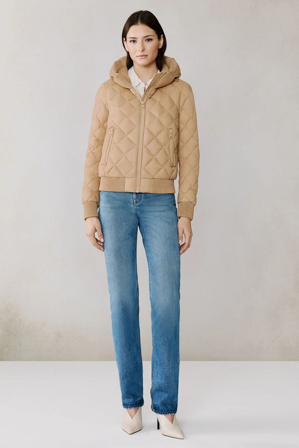 Senna Down Bomber Jacket - Indigo Bay