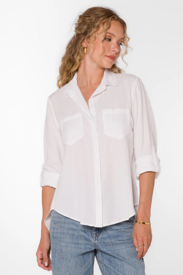 Riley Optic White Shirt - Indigo Bay