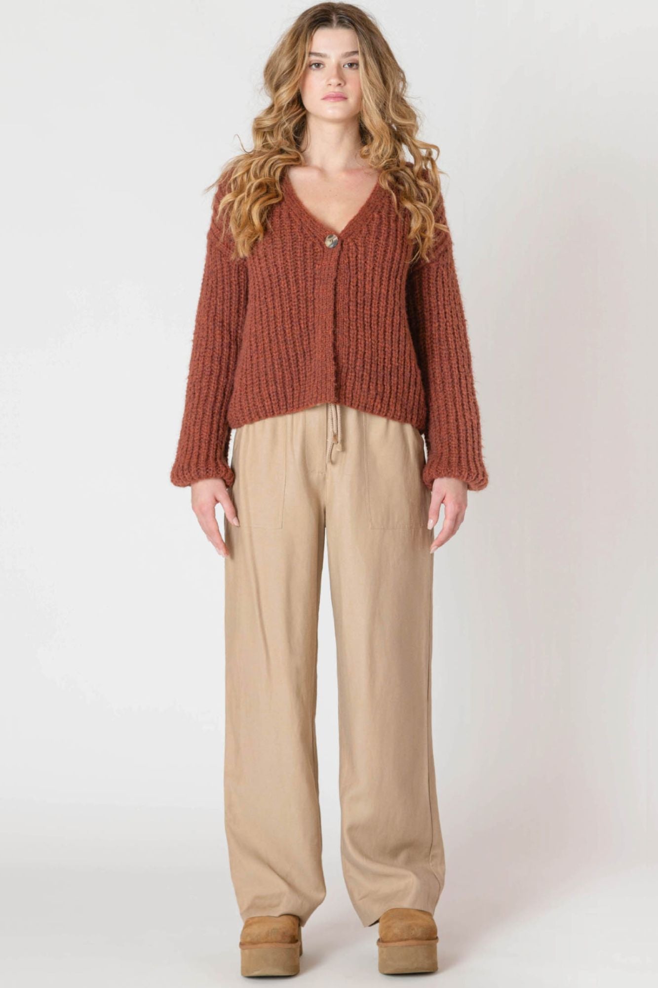 Single Button Cardigan - Indigo Bay