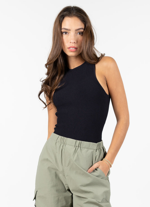 Faye Ottoman High Neck Tank - Indigo Bay
