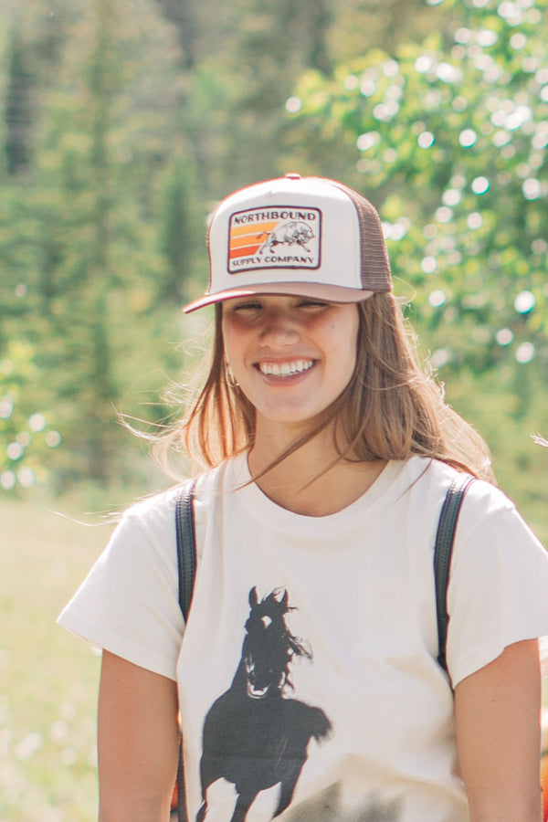 Bison Trucker Hat - Indigo Bay