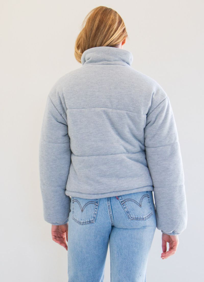 Celine Knit Puffer Jacket - Indigo Bay