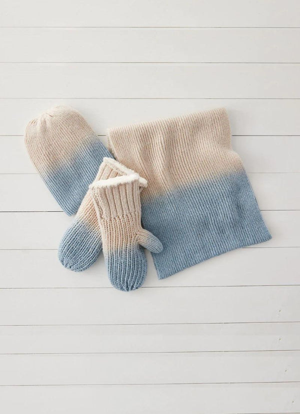 Dip Dye Mitten Gloves - Indigo Bay